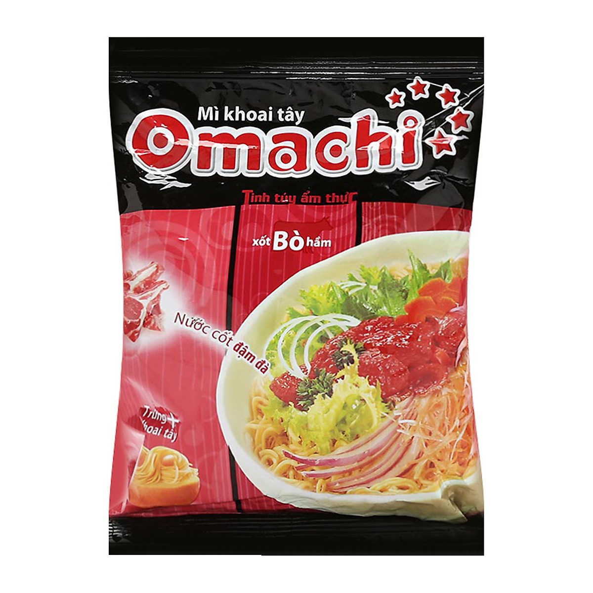 Thùng 30 gói mì Omachi xốt bò hầm (80gr/Gói) - META.vn