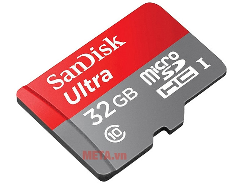 Thẻ nhớ 32Gb micro SDHC SanDisk Ultra C10 100MB/s, SDSQUNR-032G-GN3MN - META.vn