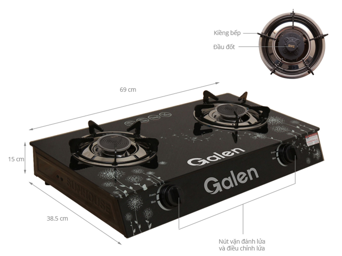 Bếp ga đôi hồng ngoại Galen G013 - META.vn