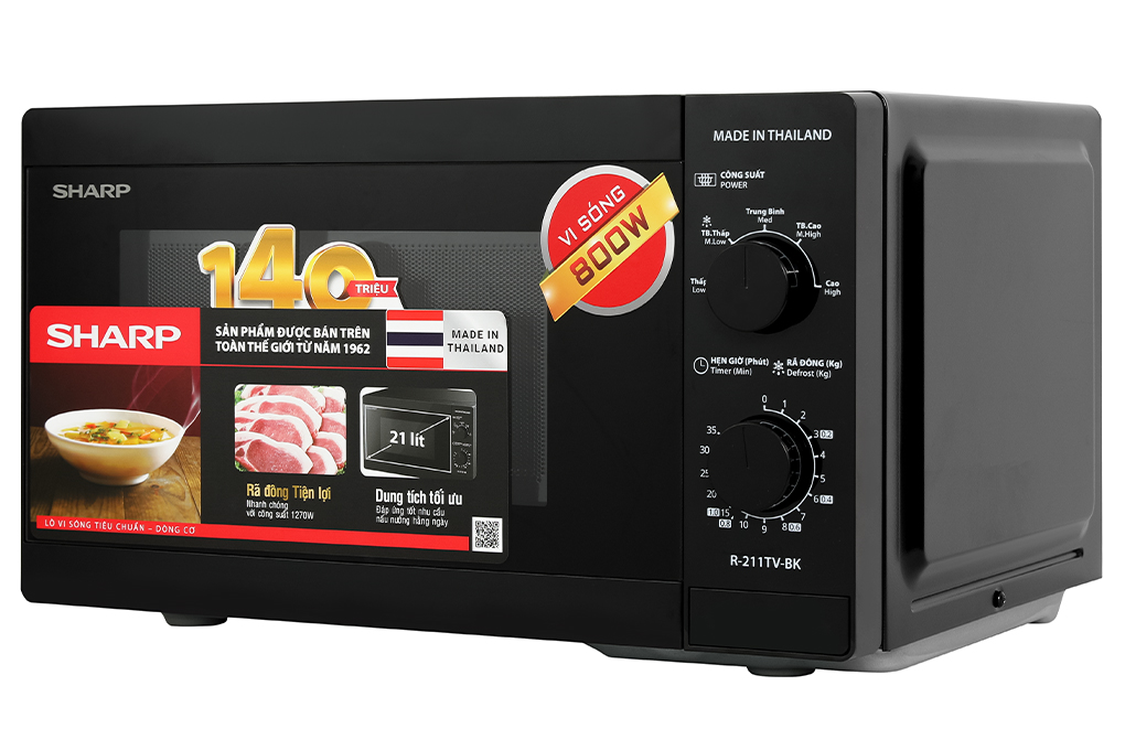 Lò vi sóng Sharp R-211TV-BK 21 lít - META.vn