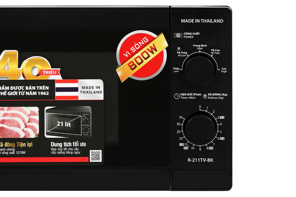 Lò vi sóng Sharp R-211TV-BK 21 lít - META.vn
