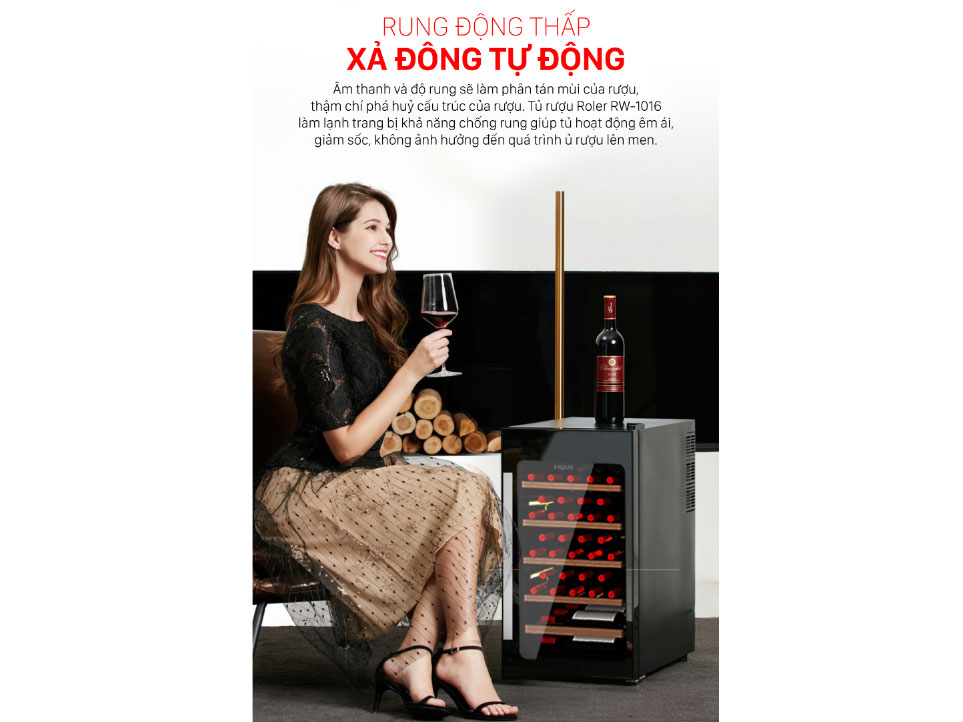 Tủ ướp rượu Roler RW-1016 (43 chai) - META.vn