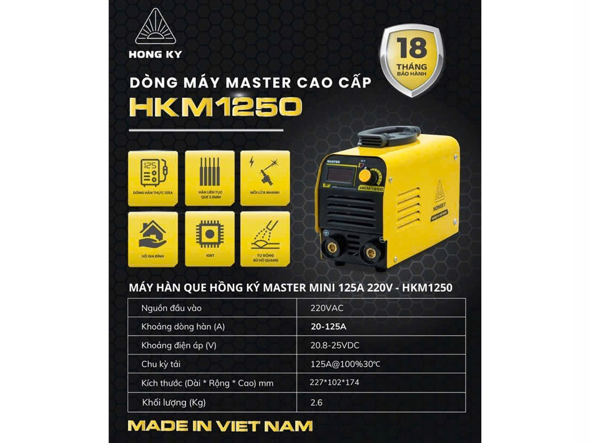 Máy hàn mini Hồng Ký HKM1250 125A - META.vn