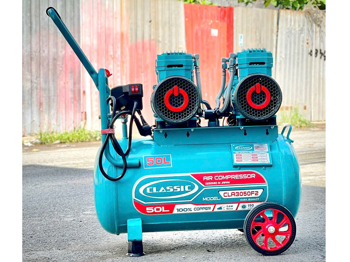 Máy nén khí không dầu Classic CLA3050F2 (50 lít, 3HP x 2) - META.vn