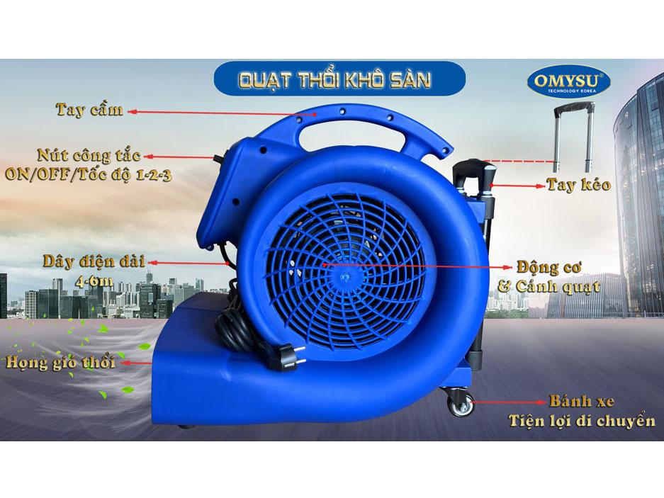Quạt thổi sàn Omysu CD-02 (1.000W) - META.vn