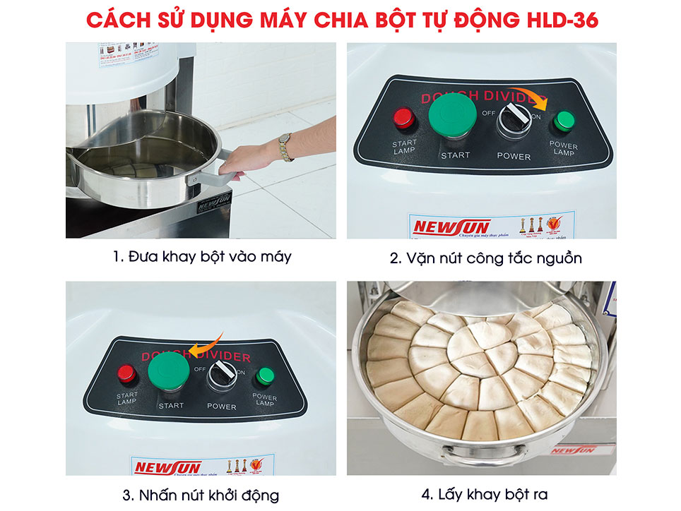 Máy chia bột bằng điện NewSun HLD-36 (inox) - META.vn