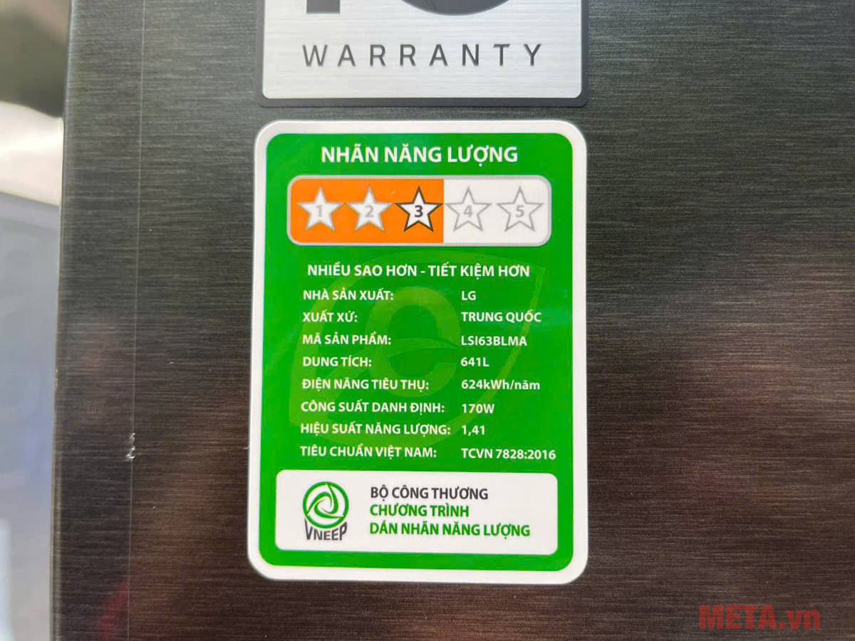 Tủ lạnh LG Inverter 641 lít Side By Side LSI63BLMA - META.vn