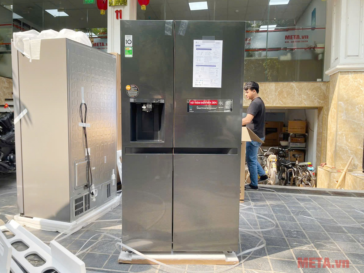 Tủ lạnh LG Inverter 641 lít Side By Side LSI63BLMA - META.vn