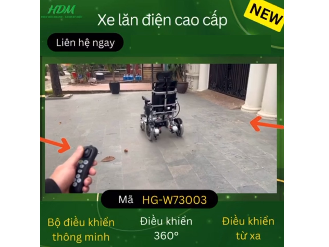 Xe lăn điện tự động ngã HG-W73003 - META.vn