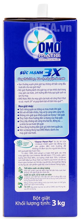 Bột giặt OMO Matic cho máy giặt cửa trước 3kg - META.vn
