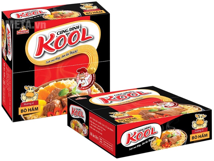 Thùng 30 gói mì Cung Đình Kool vị bò hầm - META.vn
