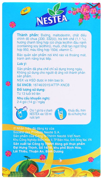 Trà Nestea vị chanh Nestlé hộp 252g - Giới thiệu