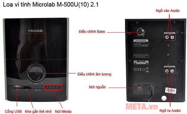 Loa vi tính Microlab M-500U 2.1 40W - META.vn