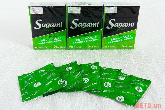 Bao cao su Sagami Type E (hộp 5 chiếc) - META.vn