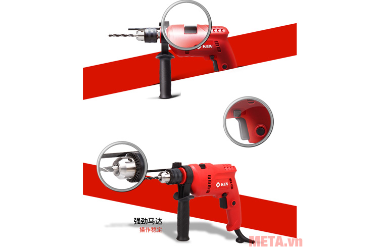 Máy khoan động lực Ken 6913S (SET) - META.vn