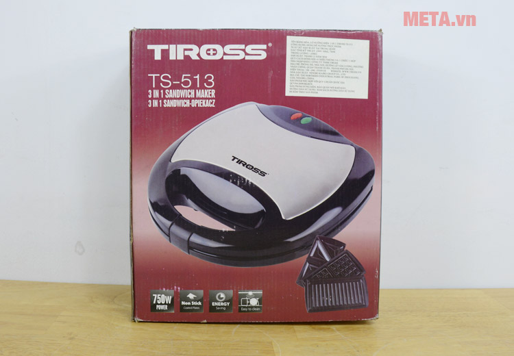 Máy nướng bánh 3 trong 1 Tiross TS-513 (kèm 3 khuôn) - META.vn