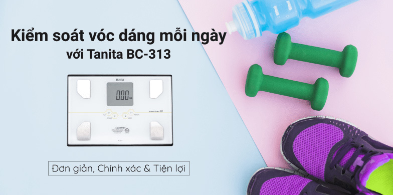 Cân sức khỏe và phân tích cơ thể Tanita BC-313 - META.vn