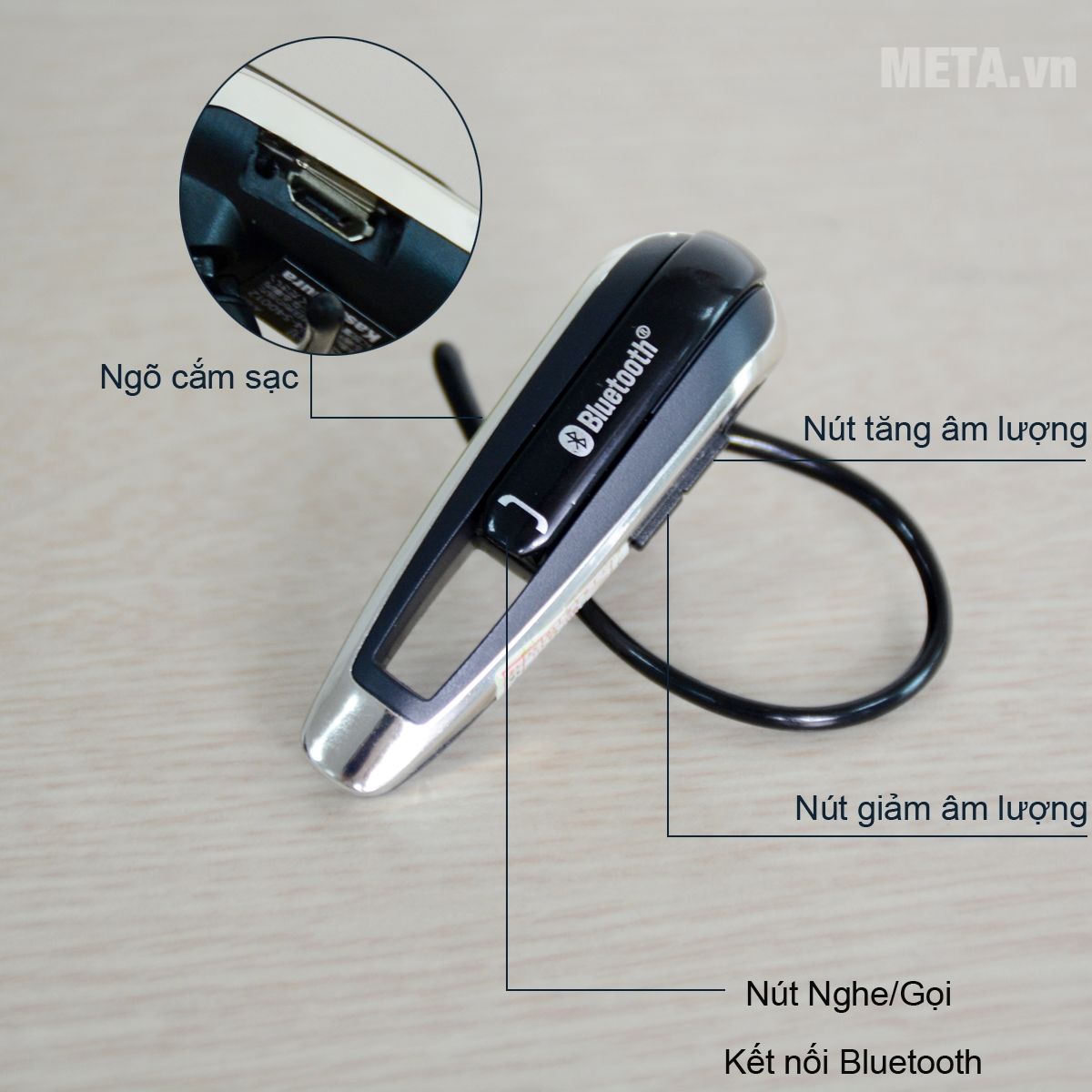Tai nghe điện thoại Bluetooth Kashimura BL - 44 - META.vn