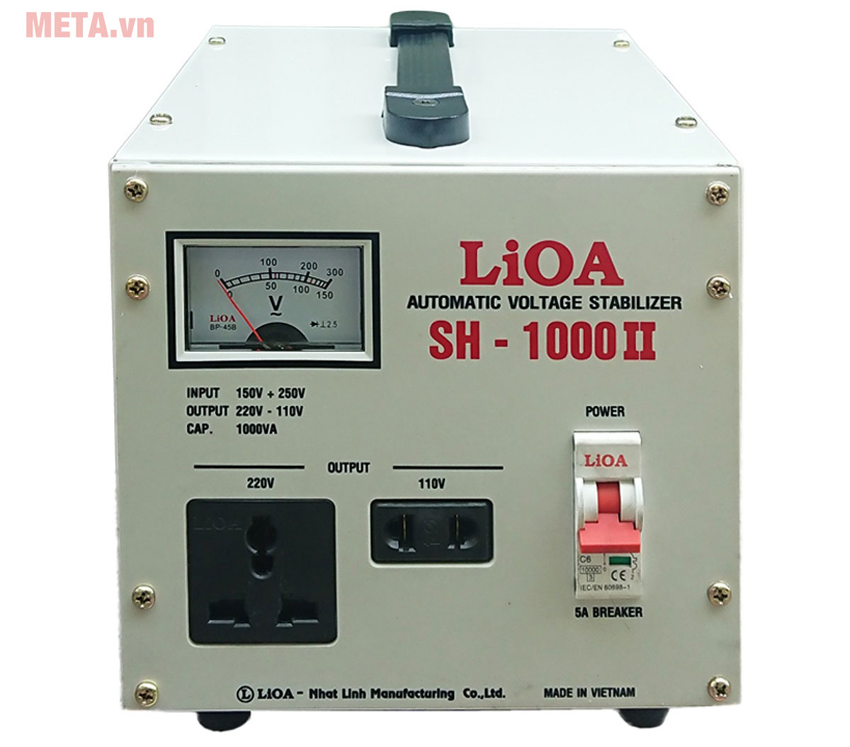 Ổn áp 1 pha Lioa 1KVA Lioa SH 1000 II - META.vn