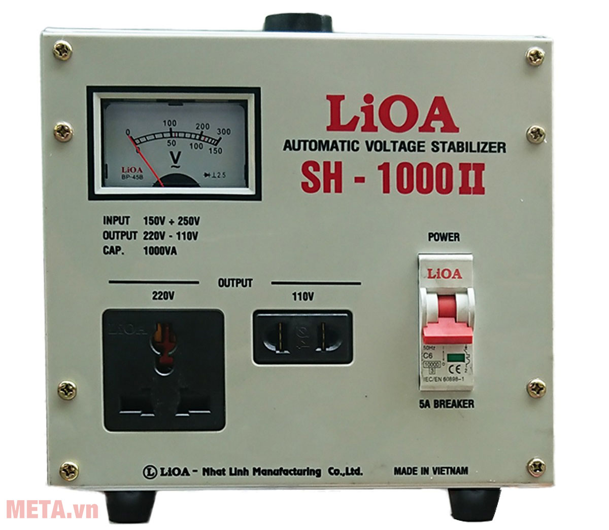 Ổn áp 1 pha Lioa 1KVA Lioa SH 1000 II - META.vn