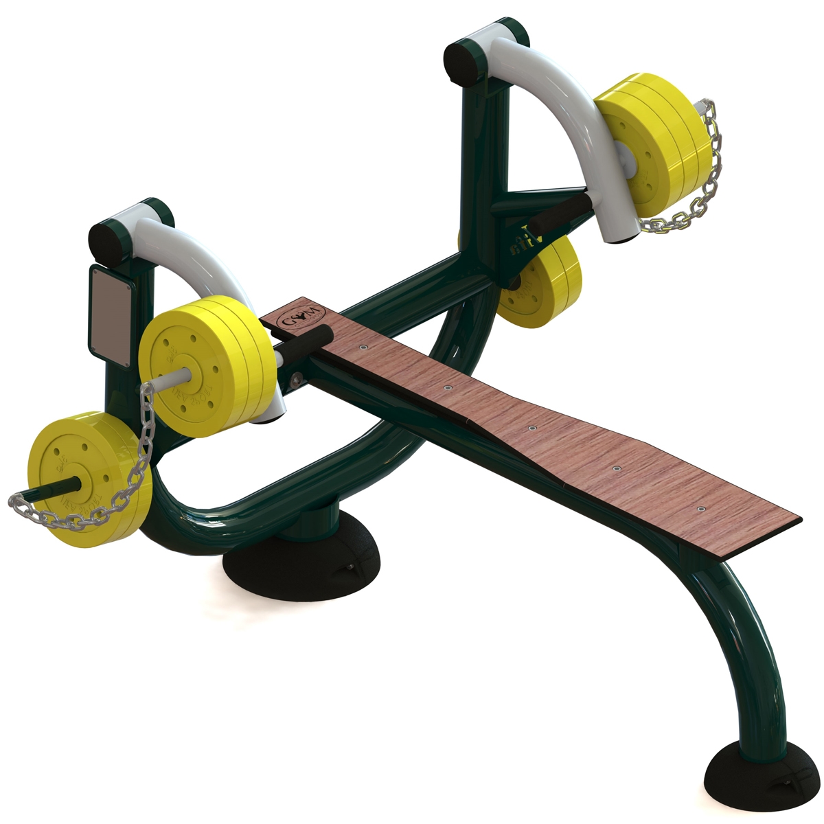 Đẩy tạ ghế ngang công viên VIFA-711114 (ống thép mạ kẽm nhúng nóng ...