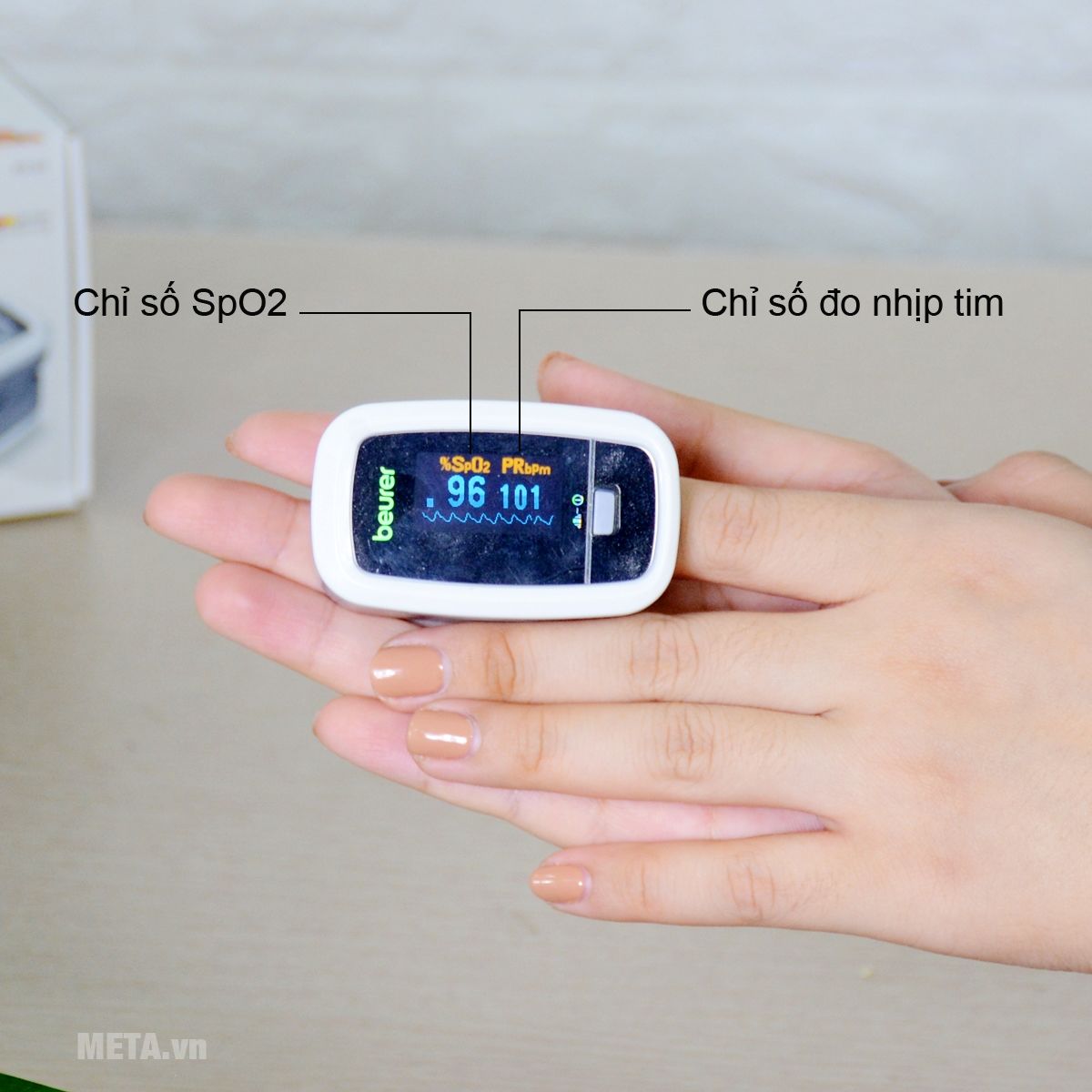 Máy đo nồng độ oxy và nhịp tim Beurer PO30 - META.vn