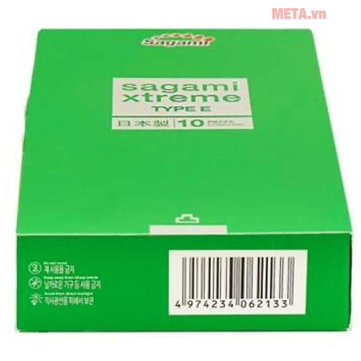 Bao cao su Sagami Xtreme Type E Green (hộp 10 chiếc) - META.vn