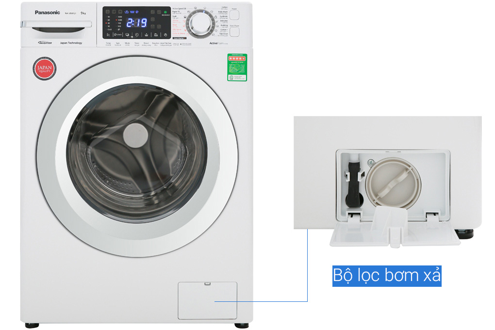 Máy giặt lồng ngang Panasonic Inverter 9kg NA-V90FG1WVT - META.vn