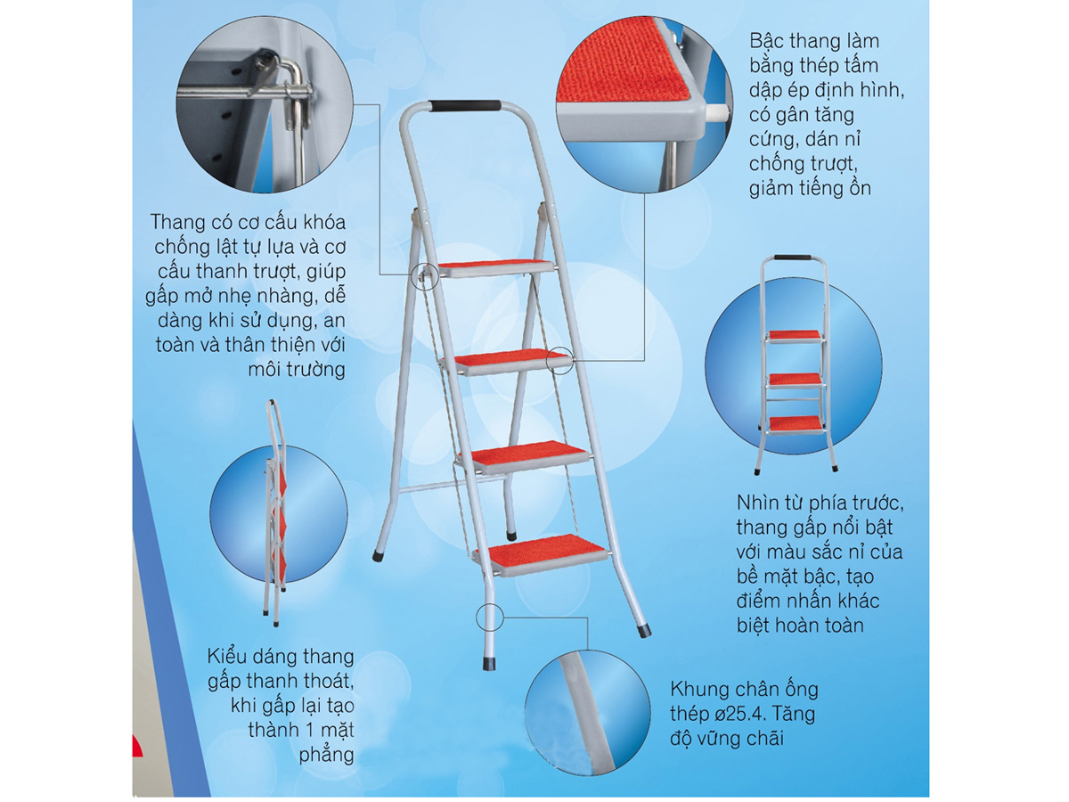 Thang gấp 4 bậc Xuân Hòa TH-01-04 - META.vn