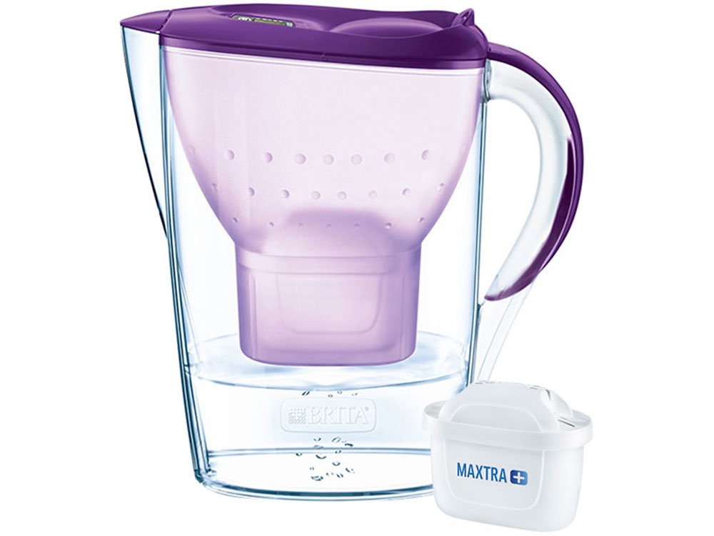 Bình lọc nước Brita Marella Basic/Cool Purple 2.4 lít (có sẵn 1 lõi lọc ...