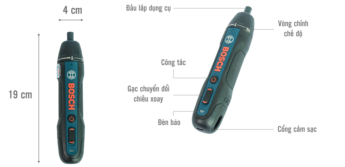 Máy vặn vít Bosch Go Gen 2 3.6V (06019H21L1) - META.vn