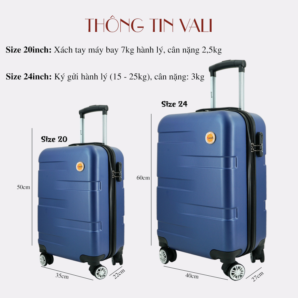 Vali nhựa Immax X14 size 50cm (20 inch) - META.vn