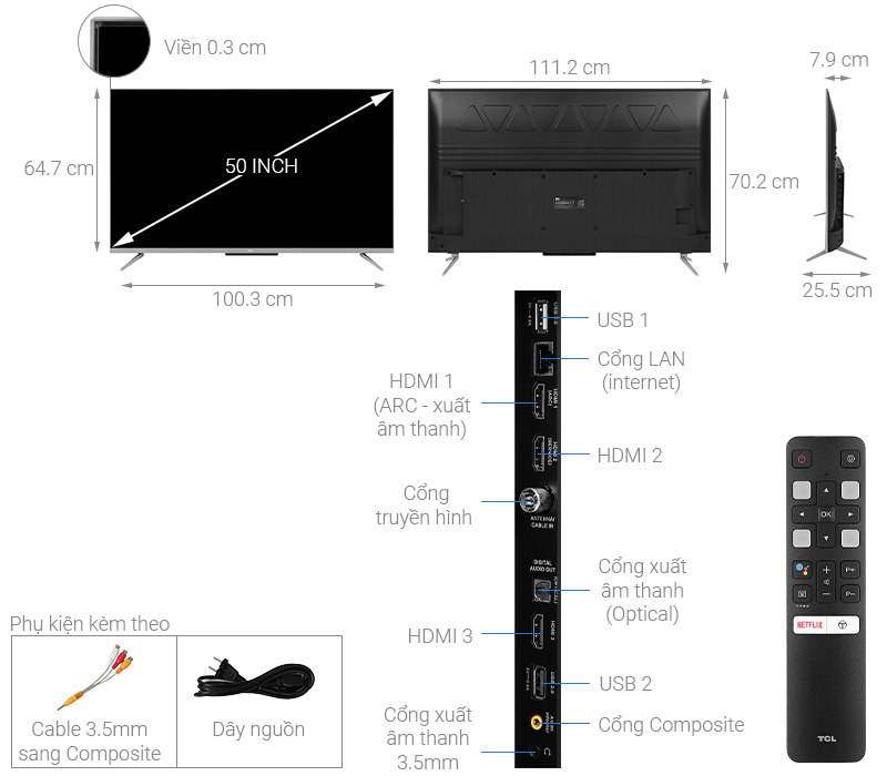 Android Tivi TCL 50 inch 50P715 - META.vn