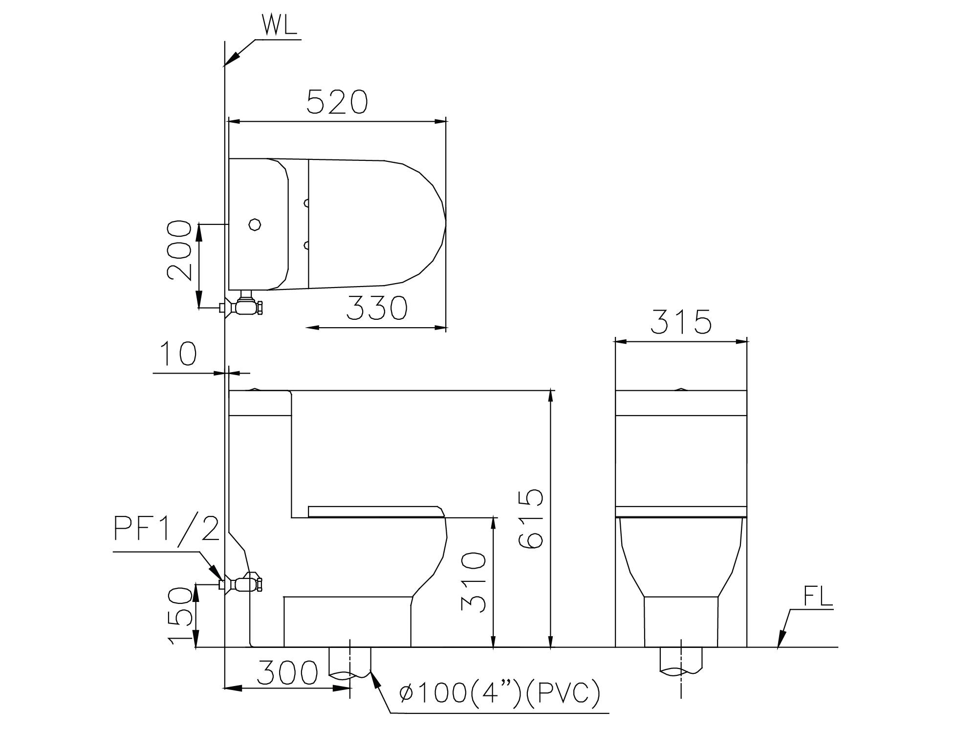 Bồn cầu trẻ em 1 khối Caesar C1352 (xả nhấn) - META.vn