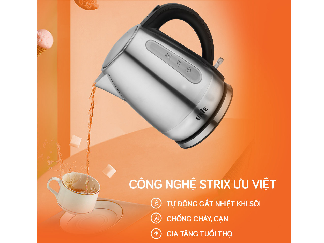 Ấm siêu tốc UNIE UE-300 - 1 lít - META.vn