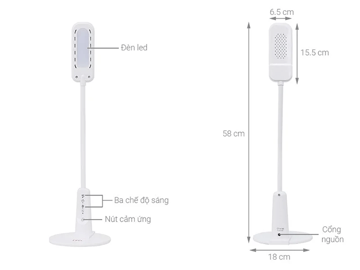 Đèn bàn led Điện Quang ĐQ LDL04 4W - META.vn