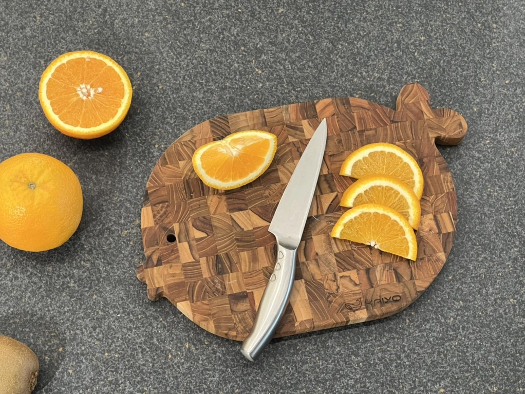 Thớt thái gỗ Teak đầu cây Kaiyo hình con cá DC-CA - META.vn