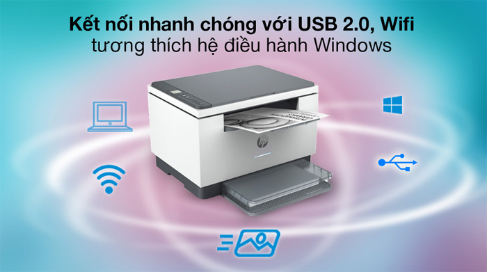 Máy in Laser trắng đen HP LaserJet MFP M236DW (9YF95A) - META.vn