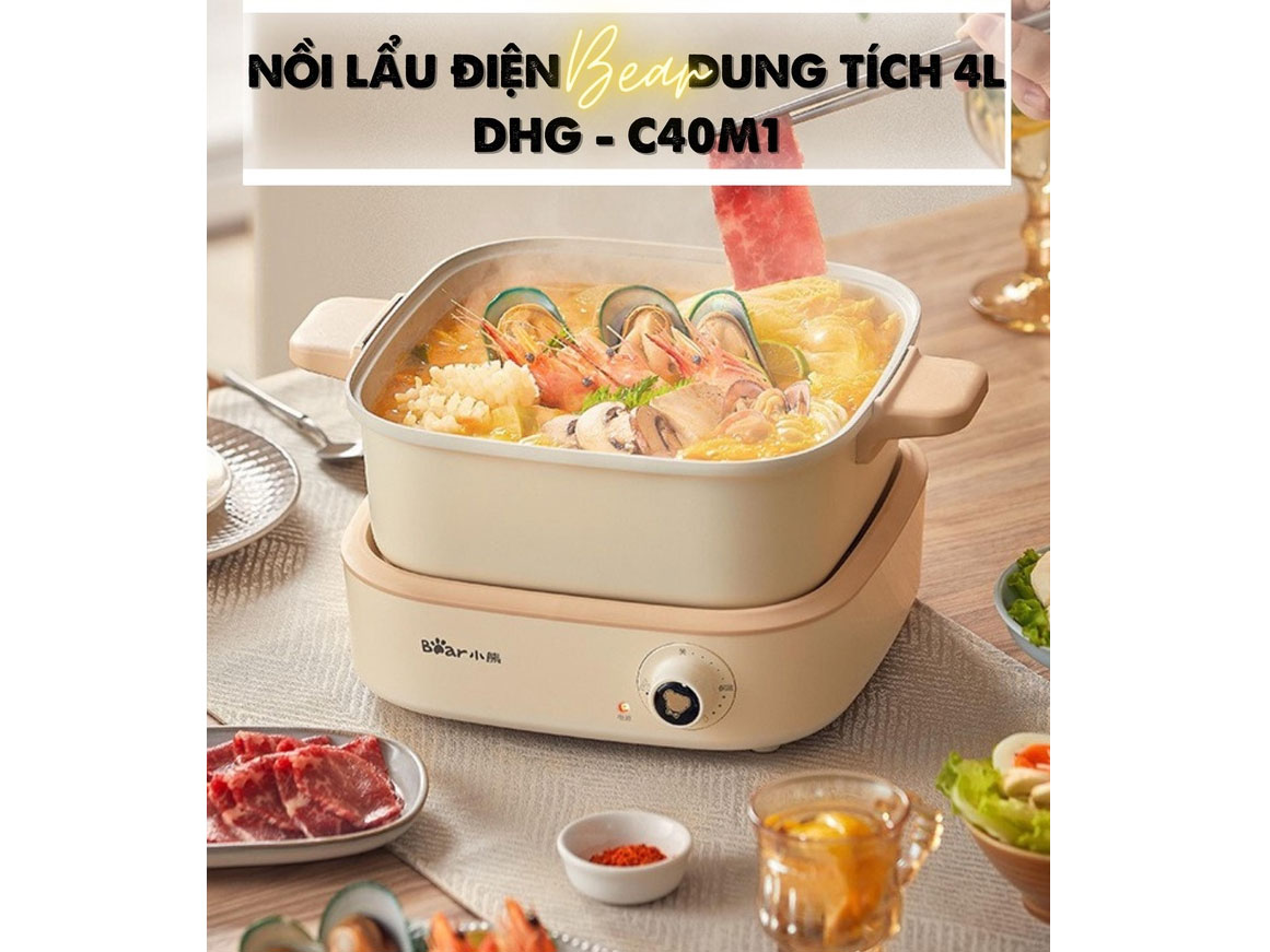 Nồi lẩu điện Bear DHG-C40M1 - 4 lít - META.vn