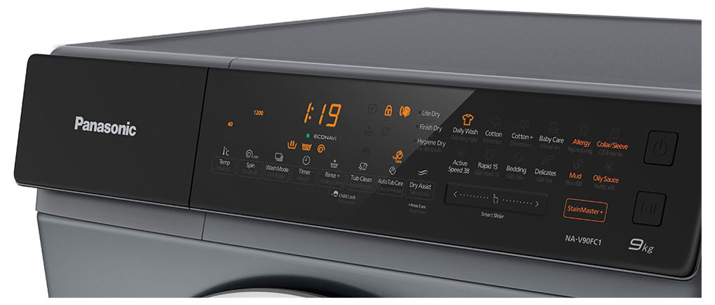 Máy giặt Panasonic Inverter 9kg NA-V90FC1LVT lồng ngang - META.vn