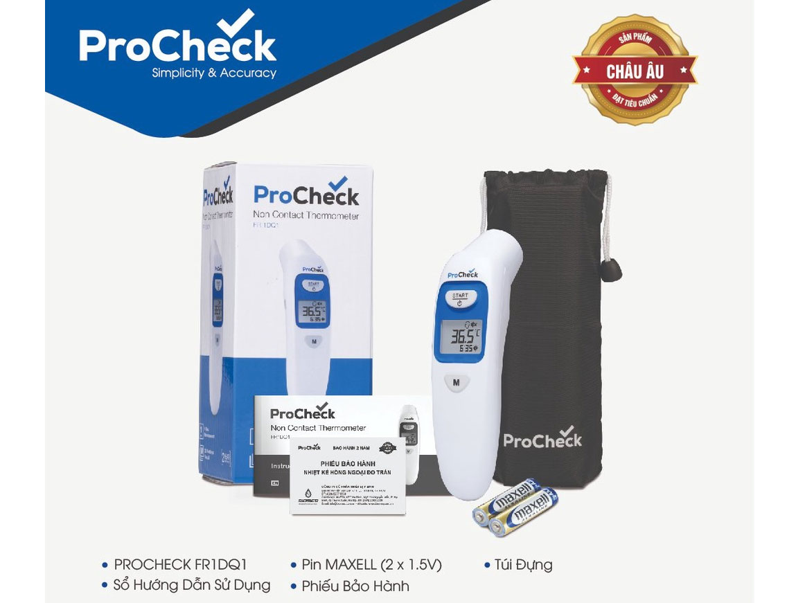 Nhiệt kế điện tử đo trán hồng ngoại Procheck FR1DQ1 - META.vn