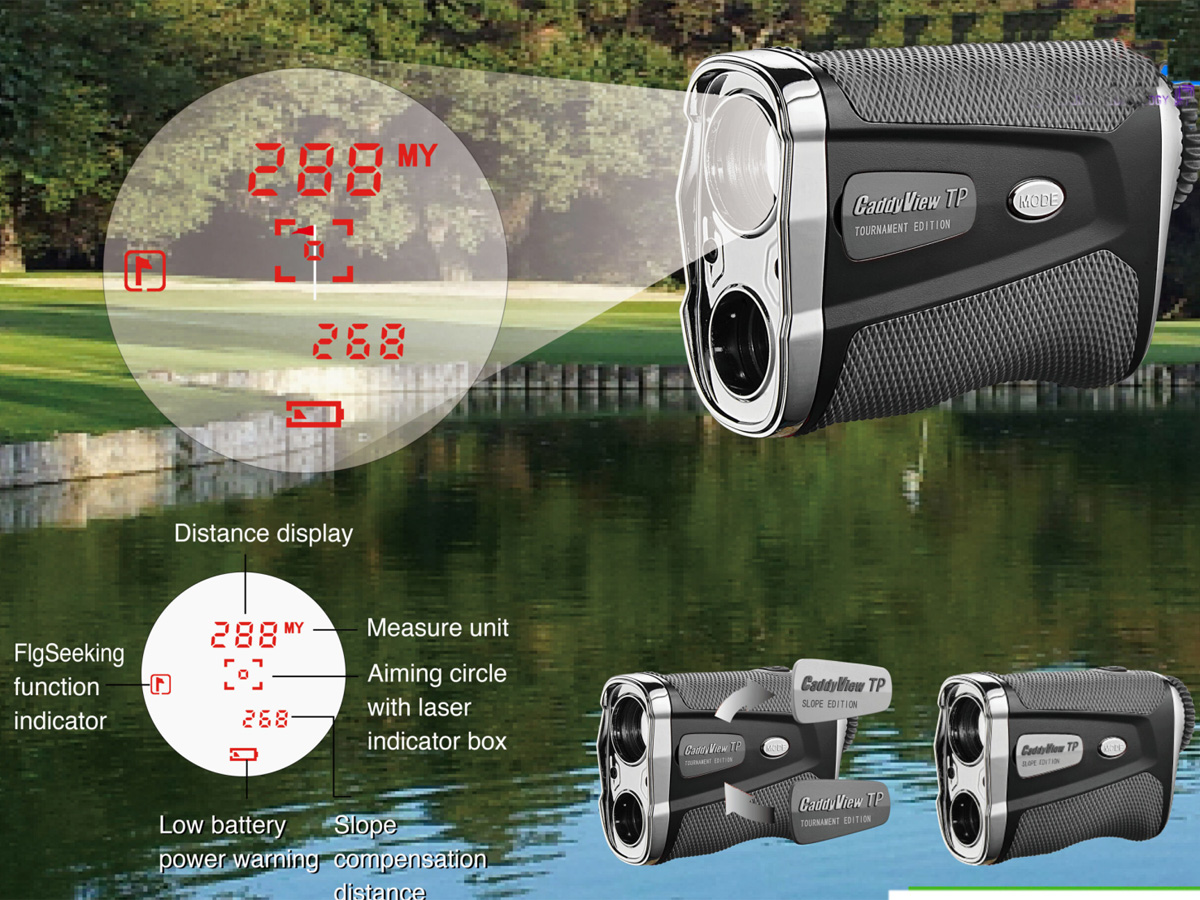 Ống nhòm đo khoảng cách chơi Golf Caddy Tek - Caddy View TP Slope - META.vn