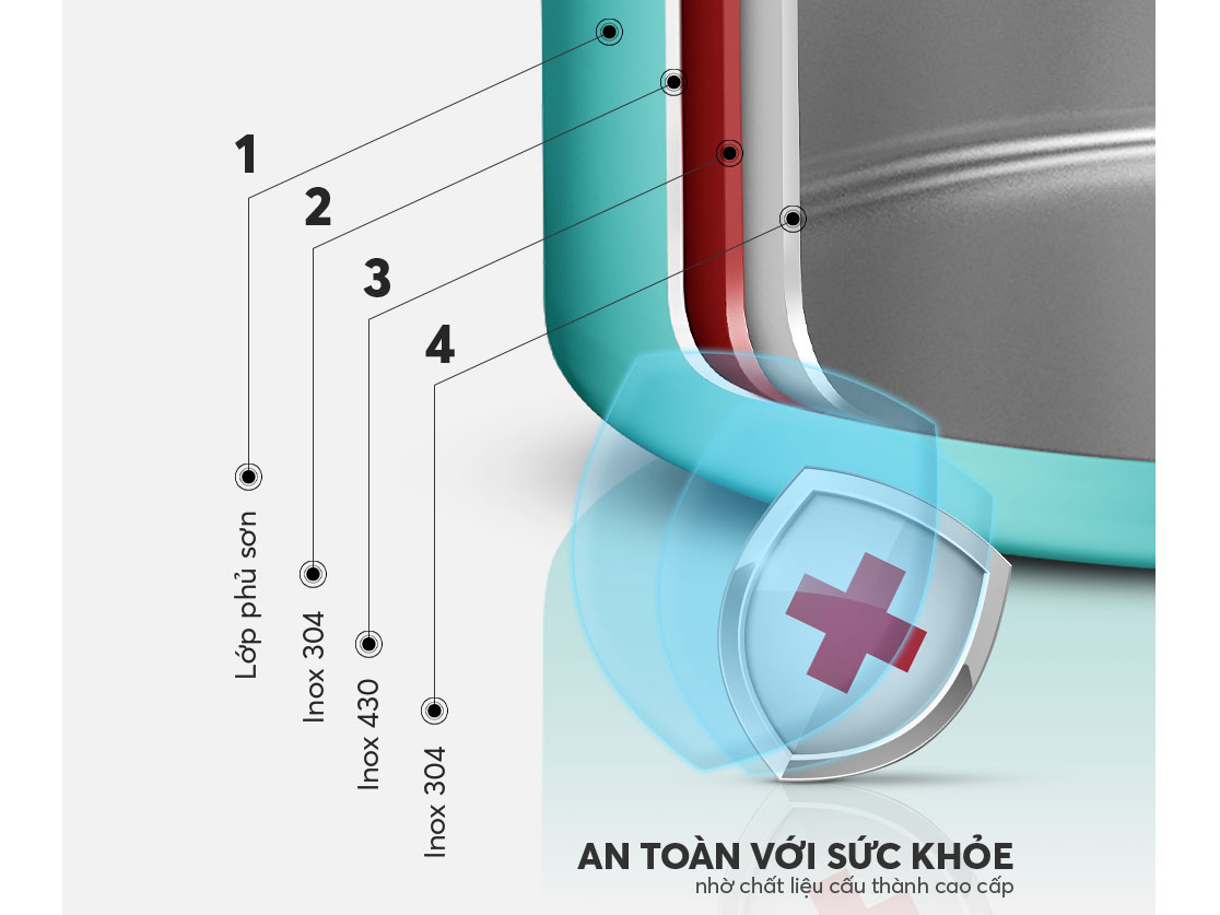 Bộ nồi Inox liền khối Elmich Hera EL-8139 - META.vn