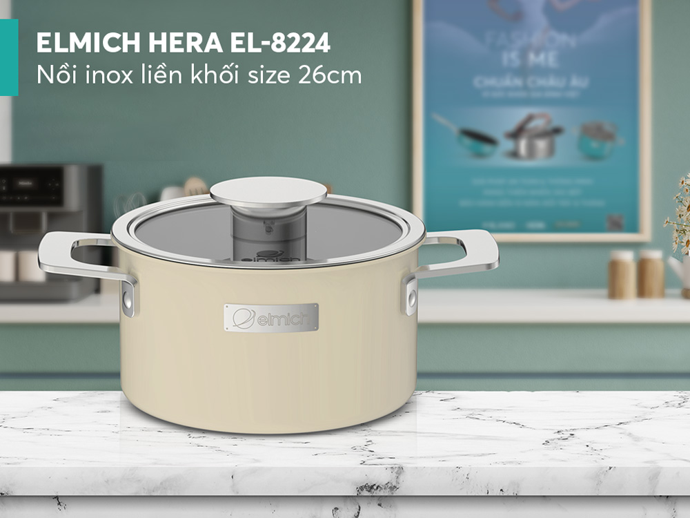 Nồi inox liền khối Elmich Hera EL-8224 - META.vn