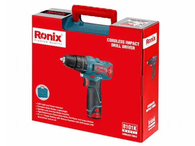 Máy khoan vặn vít pin 12V Ronix 8101K - META.vn
