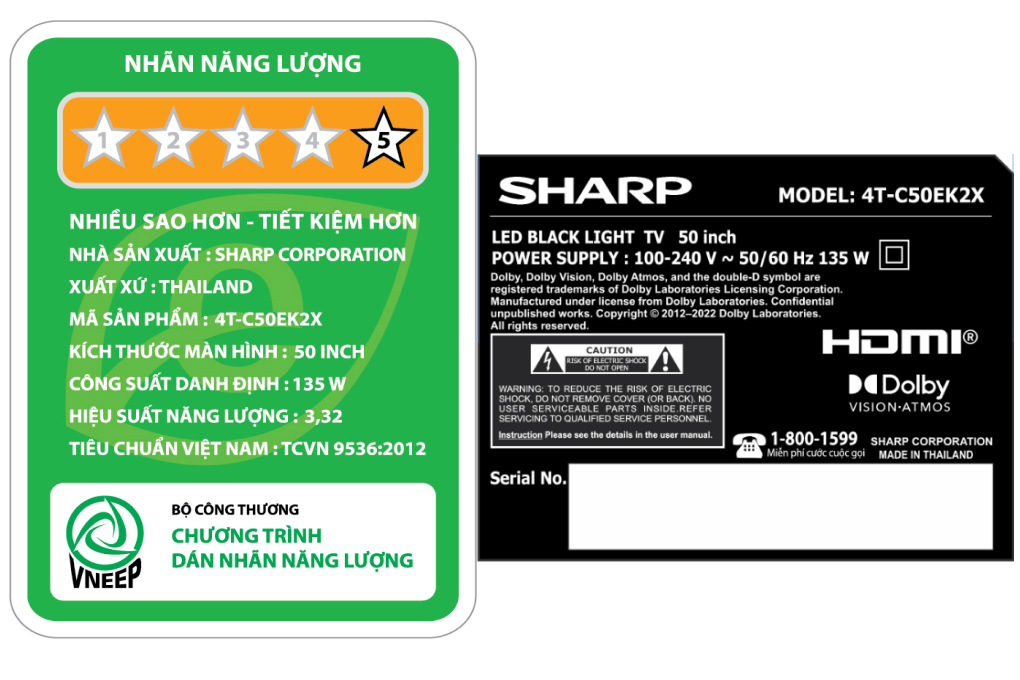 Android Tivi Sharp 4K 50 inch 4T-C50EK2X - META.vn