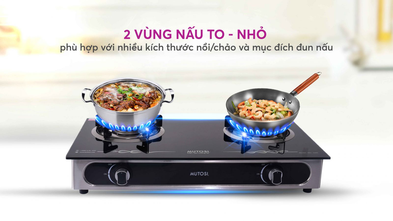 Bếp ga dương Mutosi MG-66M - META.vn