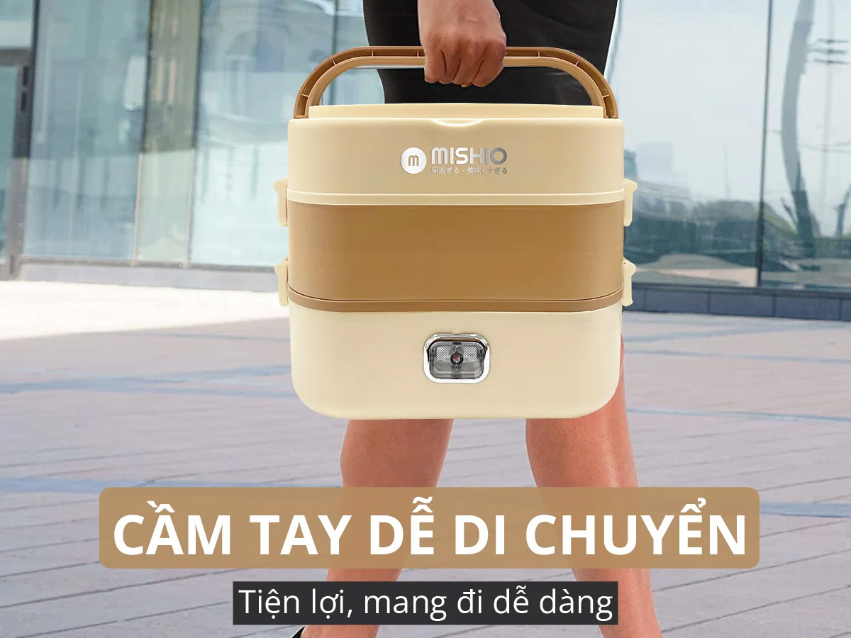 Hộp cơm hâm nóng thức ăn Mishio MK345 - META.vn