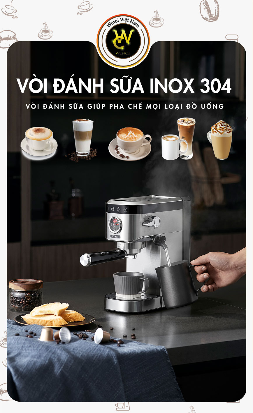 Máy pha cà phê Espresso Winci CM5100 - META.vn