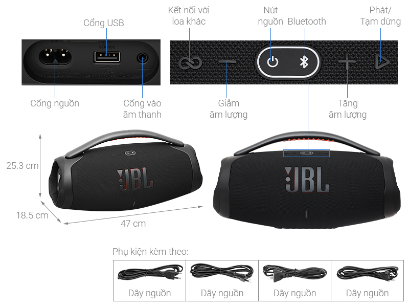 Loa Bluetooth JBL Boombox 3 - META.vn